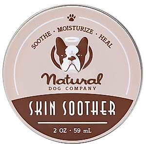 Natural Dog Company Skin Soother, 2 oz. Tin, Allergy and Itch Relief for Dogs, Dog Moisturizer for Dry Skin, Dog Lotion, Ultimate Healing Balm, Dog Rash Cream