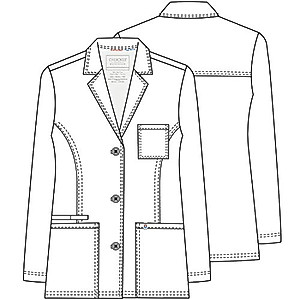 Cherokee Women Scrubs Lab Coat Workwear Revolution Tech 28" Consultation WW450AB, M, White