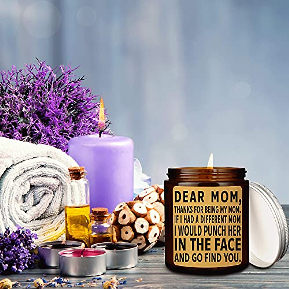 Gifts for Mom from Daughter, Son - Mom Gifts - Birthday Gifts for Mom - Funny Mother's Day Gifts, Thanksgiving Gifts, Christmas Gifts for Mom - LUOYUO Lavender Scented Candles