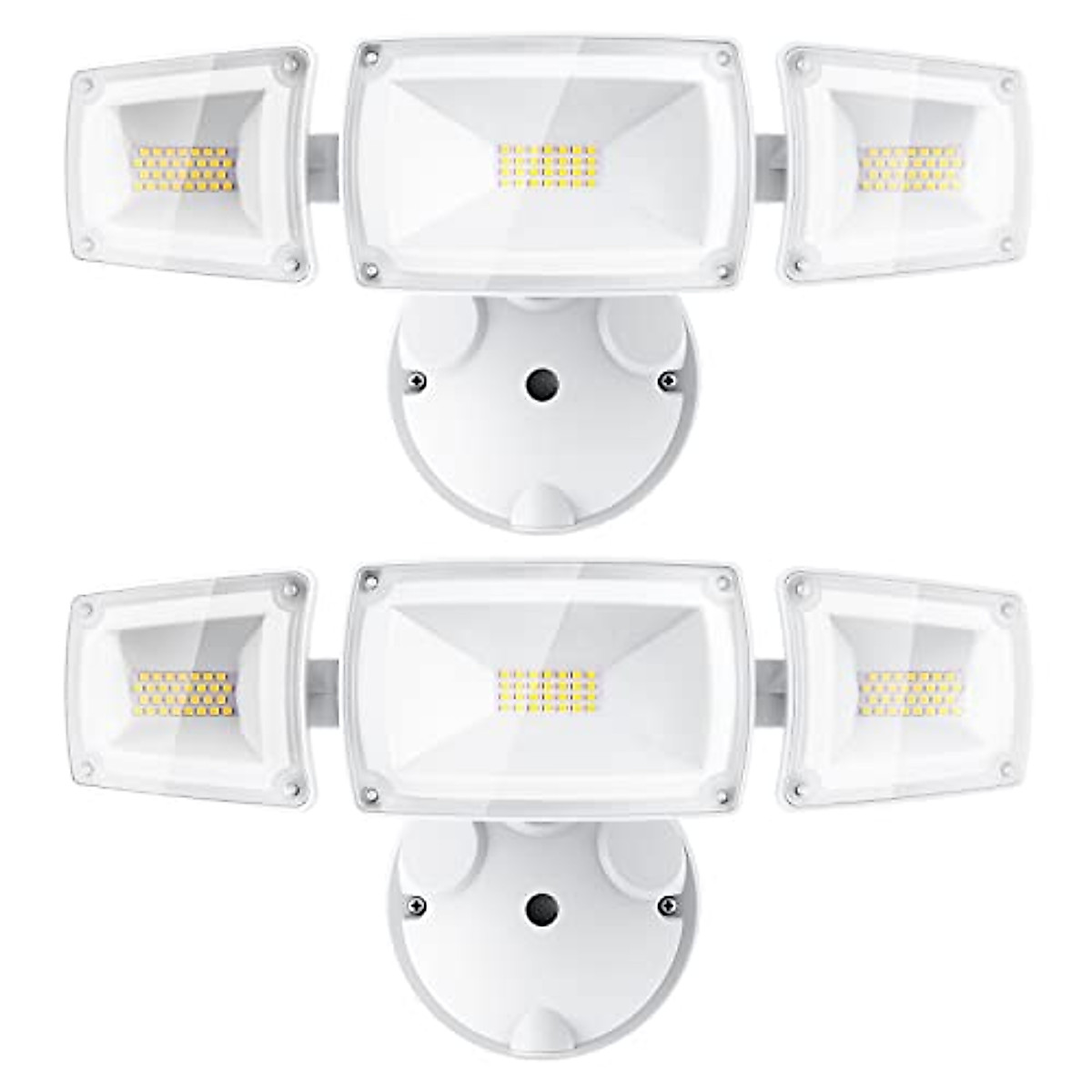 USTELLAR 55W Flood Lights Outdoor, Switch Controlled LED Flood Light Outdoor 5500LM 5000K, IP65 Waterproof Exterior Security Light,Outside Spotight for Garage Eave Yard 2 Pack (White)