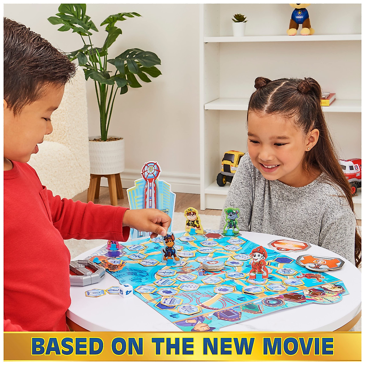 PAW Patrol: The Movie, Adventure City Lookout Tower Board Game Chase Marshall Skye Ryder Rubble, for Preschoolers, Kids, & Families Ages 4 and up