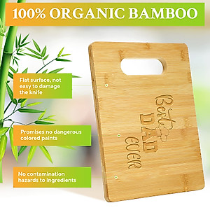 Meanplan Dad Cutting Board Gifts for Dad from Daughter, Best Dad Ever Gifts, Father' S Day Gifts, Gifts for Husband from Wife, Stuff for Dads Cooking Board Gift Set for Papa Stepfather Godfather