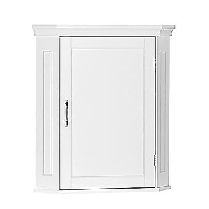 RiverRidge Somerset Corner Storage Wall Cabinet, White