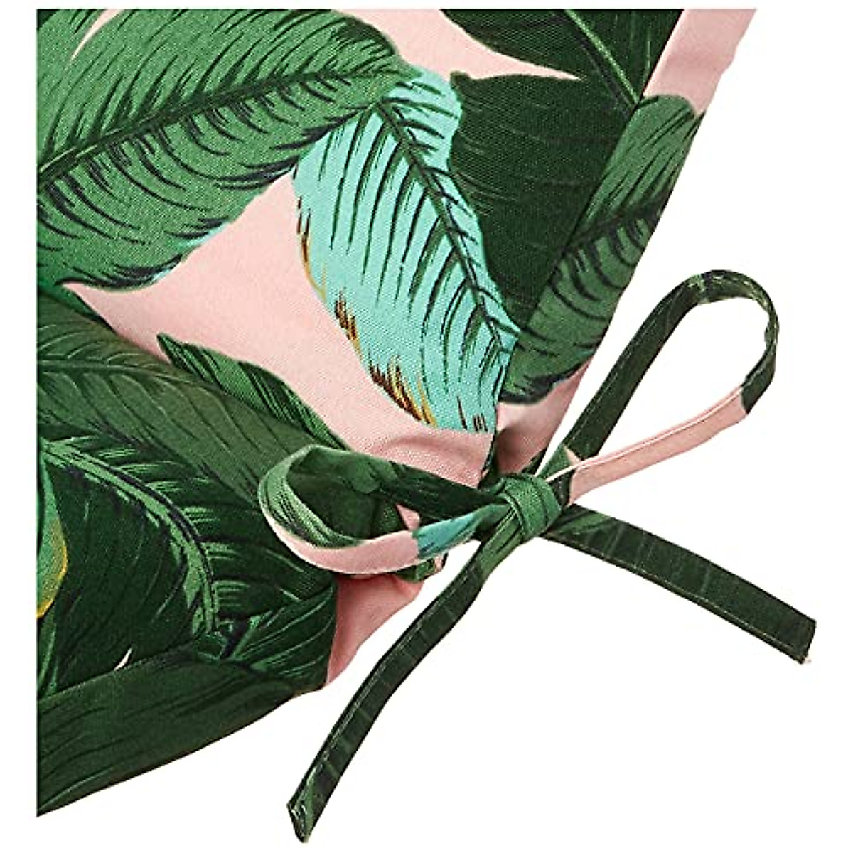 Pillow Perfect Outdoor/Indoor Swaying Palms Capri Square Corner Chair Cushion, 1 Count (Pack of 1), Green