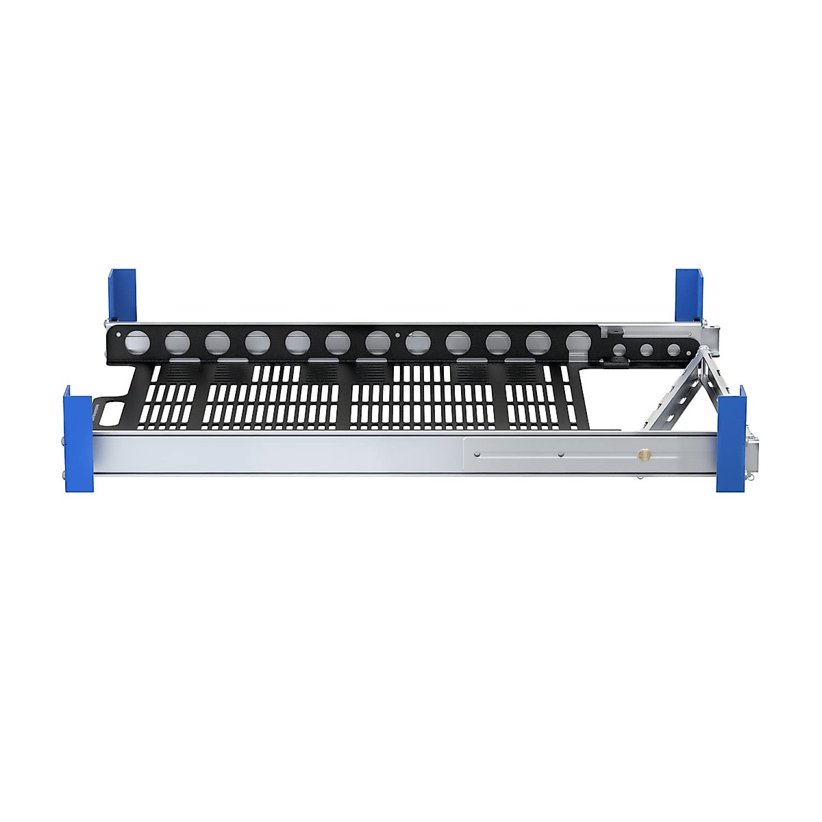 RackSolutions 1U Adjustable Vented 19 Inch Sliding Server Rack Mount Shelf with Cable Management Arm 24 Inch Deep