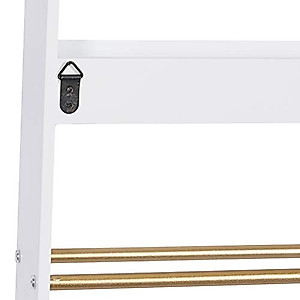 Deco 79 Glam Wood Rectangle Wall Shelf, 16" x 4" x 36", White