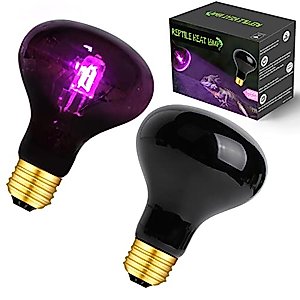 Night Heat Lamp Reptile 100W Heat Bulb, Moonlight Pet Light UVA Spot Lamp for Reptile and Amphibian Tortoise Lizard Snake Chameleon Spider-2 Pack