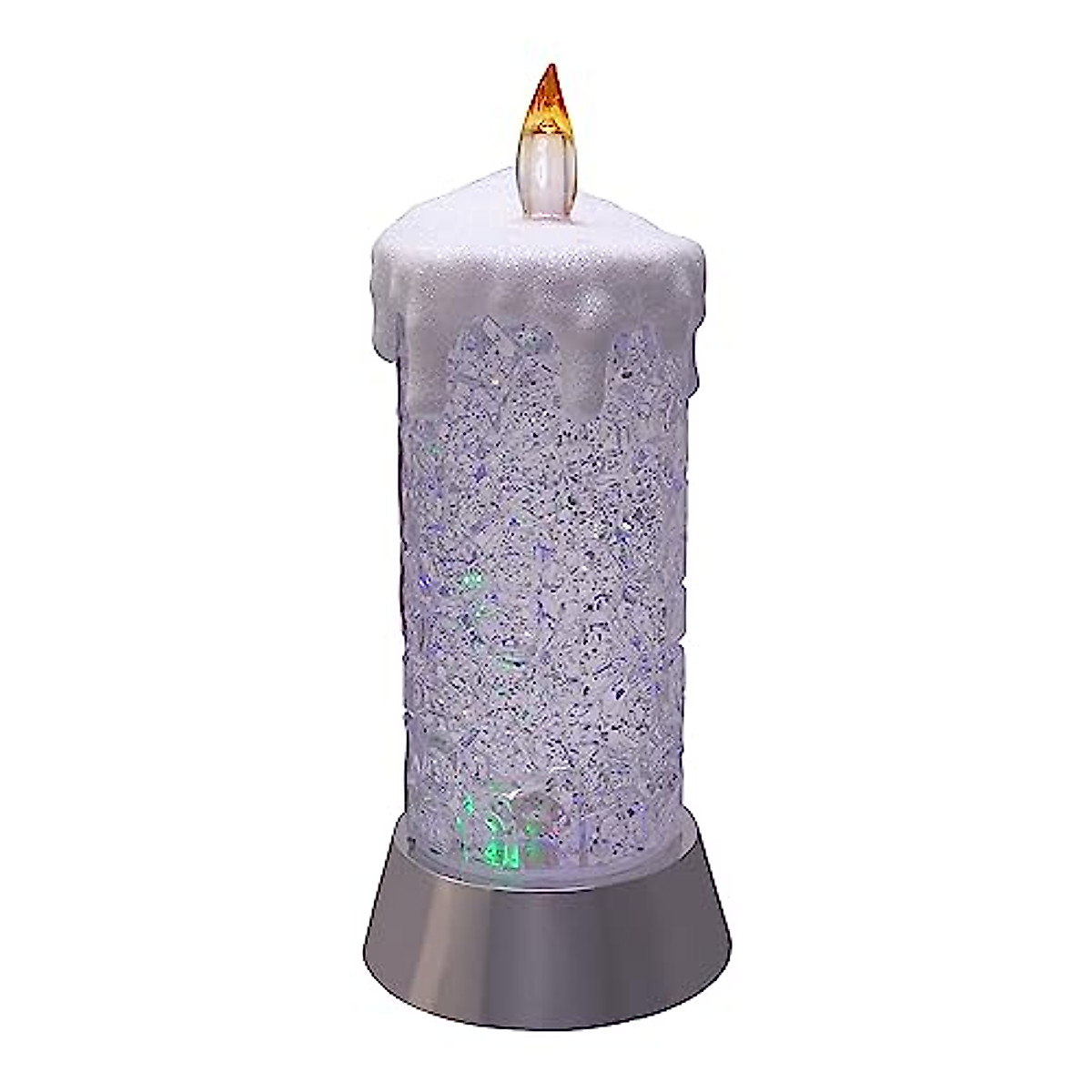 Kurt S. Adler Kurt Adler 9.25-Inch Battery-Operated Color Changing Snowing Candles,plastic and iron, Multi
