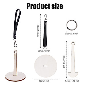 Wrist Yarn Holder, Portable Wrist Yarn Ball Holder Mini Stand Wood Minder with Leather Wristband Wooden Spinning Yarn Organizer for Knitting and Crochet Supplies