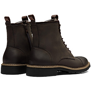 Vostey Mens Boots Motorcycle Casual Boots for Men Zipper Fashion Chukka Boots Mens(BMY8033A Darkbrown 10.5)