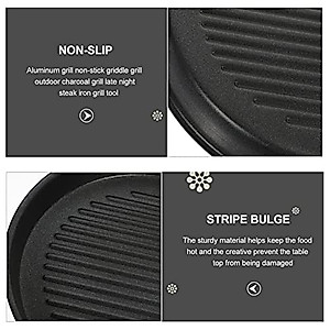 UPKOCH Nonstick Grill Pan Induction Stove Top Grill Plate Grill Top for Stove Grilled Pan for Stovetop Grilling Pan for Indoor Grill Skillet Gas Range Grill Panel S