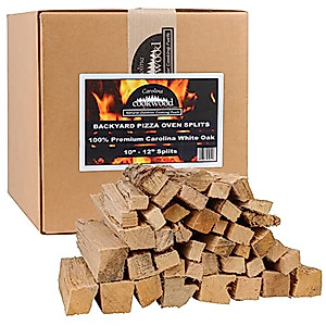 Carolina Cookwood Pizza Oven Wood 12 Inch Naturally Cured White Oak Splits Cooking Wood for Free Standing Ovens 1650 Cubic Inches