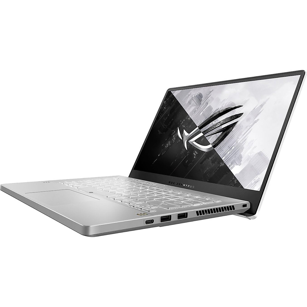 ASUS ROG Zephyrus 14 inches FHD（1920x1080） 144Hz Display, Gaming Laptop, AMD Ryzen 7 5800HS, 16GB RAM, NVIDIA GeForce RTX 3060, 1TB SSD, Backlit KB, Wi-Fi6, HDMI, Win11, Moonlight White, W/GaLiMu