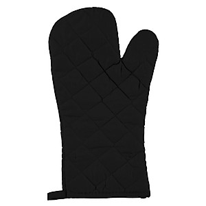 EZI Premium Two Oven Mits & Two Pot Holders 4 Piece Set,,Black