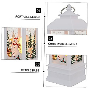 Didiseaon 1PC Music Decor Portable Christmas Decor Christmas Music Snow Globe Nativity Snow Globe Snowman Snowglobe lamp Decorations Christmas Lights LED Desk lamp
