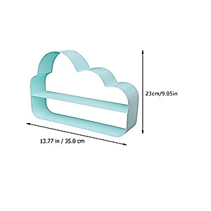 HOMSFOU 1pc Creative Shelves Holder Decorative Decor DIY Floating Shelve Display Exquisite Geometric Wall-Mounted Organizer Nursery Bedroom Hanging Metal Cloud Living