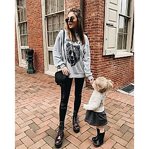 Blooming Jelly Womens Mama Sweatshirt Crewneck Loose Fit Cute Long Sleeve Tops Ladies Graphic Casual Fall Mom Shirts Winter Clothes (Large, Grey1)