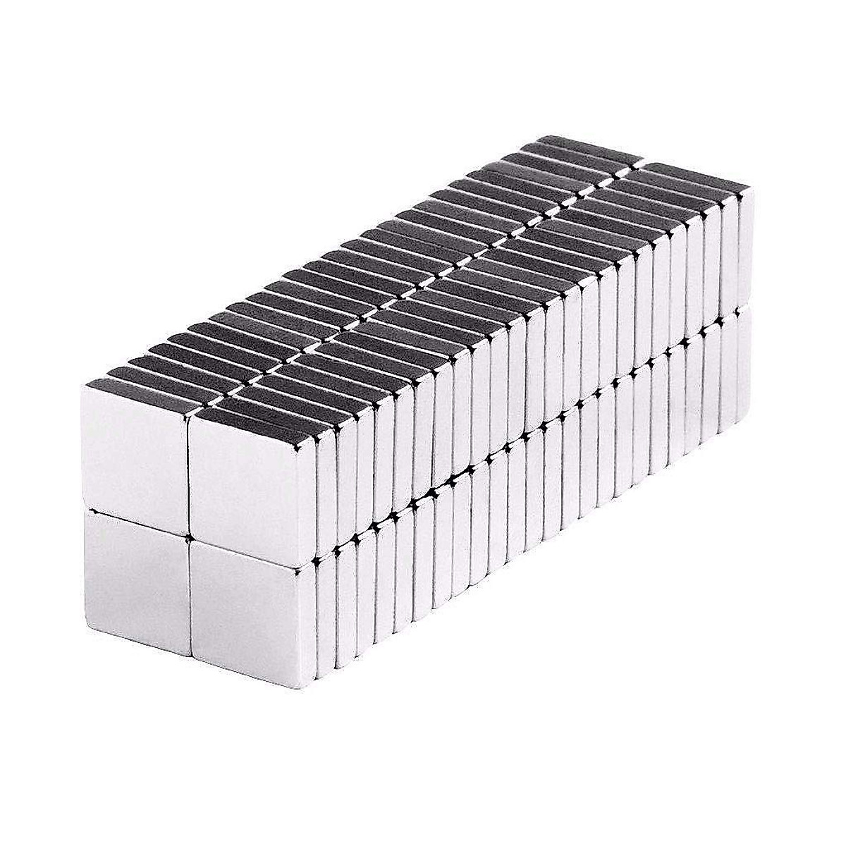 Square Block Magnets 1/4x1/4x1/16 Universal - Multi-Use 6x6x1.5 Magnetic Holder Sticker Fastener Building Rectangular Magnet Square Blocks (100 Pack)