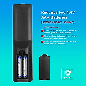 2 PCS Universal IR TV Remote Control for TCL, LG, Hisense,Samsung, Philips, Vizio, Sharp, Sony, Panasonic, Sanyo, Insignia, Toshiba and Other Brands Smart TV with Netflix 3D Shortcut Buttons No Voice