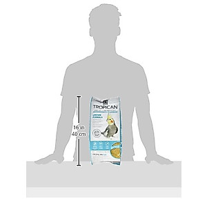 Hari Tropican Bird Food, Hagen Large Parrot Food with Peanuts & Sunflower Seeds, Cockatiels Granules, Lifetime Formula, 4 lb Bag