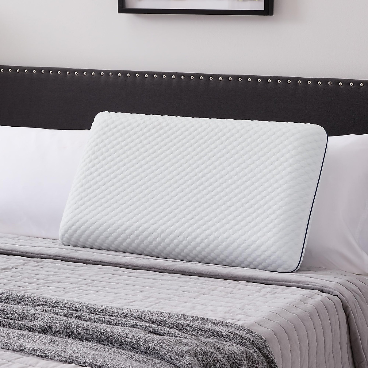 Weekender Gel Memory Foam Pillow – 1 Pack Standard Size – Ventilated - Washable Cover White