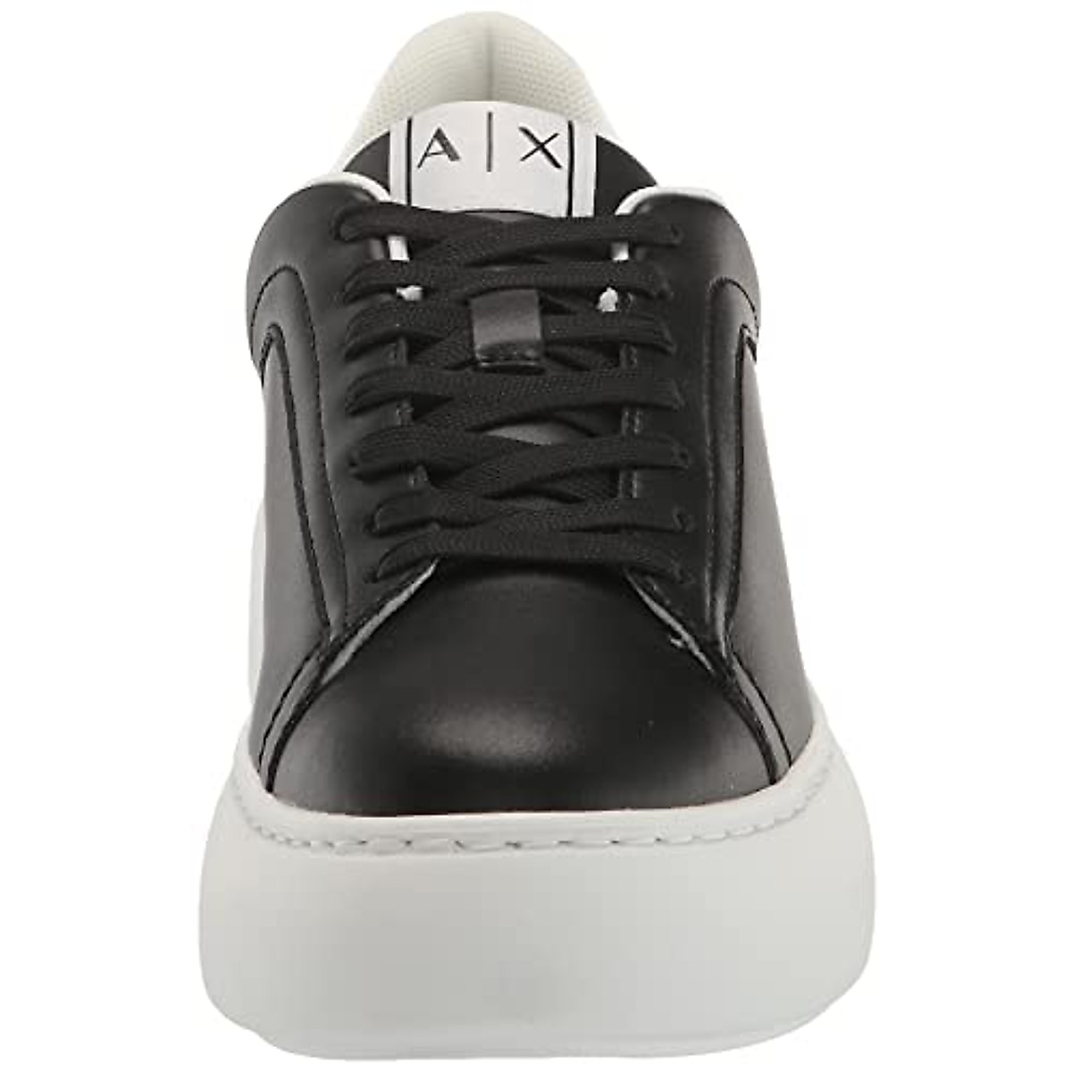 A|X ARMANI EXCHANGE Women's Super Platform Sneakers, Black, 9