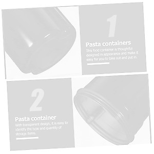 Luxshiny Airtight Storage Tank Plastic Cereal Tank Flour and Sugar Containers Plastic Kitchen Canisters Tall Food Storage Flour Container Noodle Containers for Pantry With Cover Jar