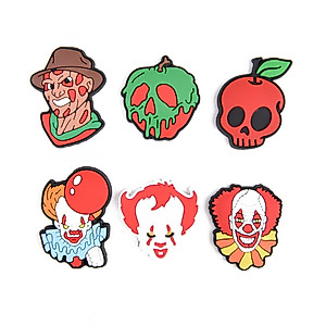 Skull Shoe Charms Lot of Horror Movie Shoes Decoration Halloween Accessories for Teens Boys Girls Birthday Halloween Gifts TRS023-100pcs