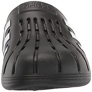 adidas Unisex Adilette Clogs Slide Sandal, Core Black/White/Core Black, 9 US Women/8 US Men