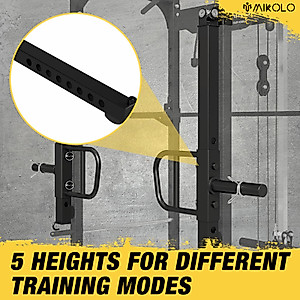 Mikolo Adjustable Lever Arms, Rated 600 LB Per Arm, Jammer Arms for 2'' x 2'' Power Cage Squat Rack