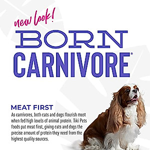 Tiki Dog Born Carnivore for Dogs, Savory Chicken, Peas & Lentils Recipe, Grain Free Baked Kibble for Maximum Nutrition, For Adult Dogs and All Size Breed Dogs, 3.5 lbs Bag