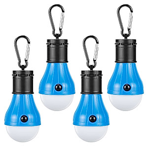 Doukey Portable Camping Lanterns [4 Pack] LED Tent Lanterns Emergency Light for Backpacking, Hiking, Hurricane Outage