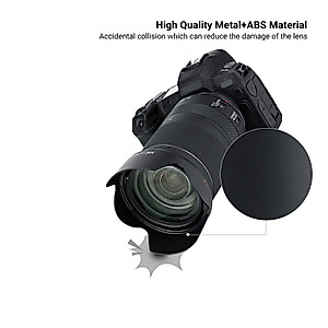 Lens Hood for Canon RF 24-240mm F4-6.3 IS USM on EOS R6 R5 RP R Camera, Reversible Lens Shade Replace Canon EW-78F Hood