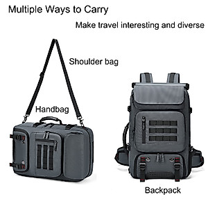 DBNAU Travel Backpack, 17 inch Business Laptop Backpack, Separate Shoe Bag and Hidden USB Charging Port, Waterproof Anti-Theft Durable College School Gift Backpack for Men Women (Black 50L, 22inch)