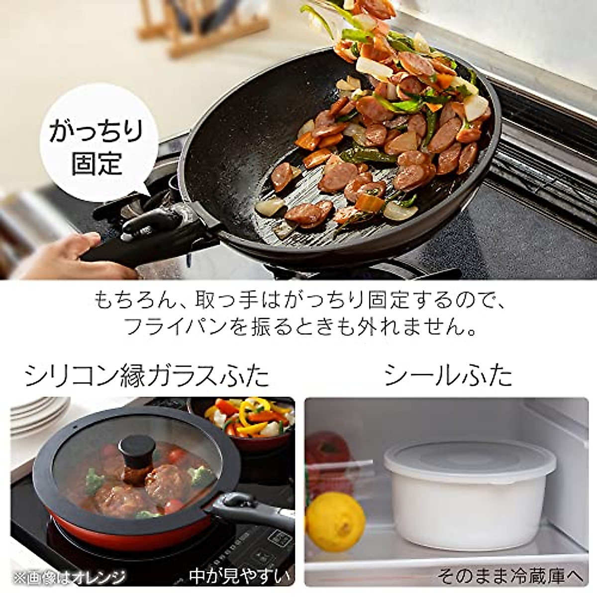 Iris Frying pan [1] White/Marble 6-Point Diamond-Coated Bread Set IH corresponding ISN-SE6