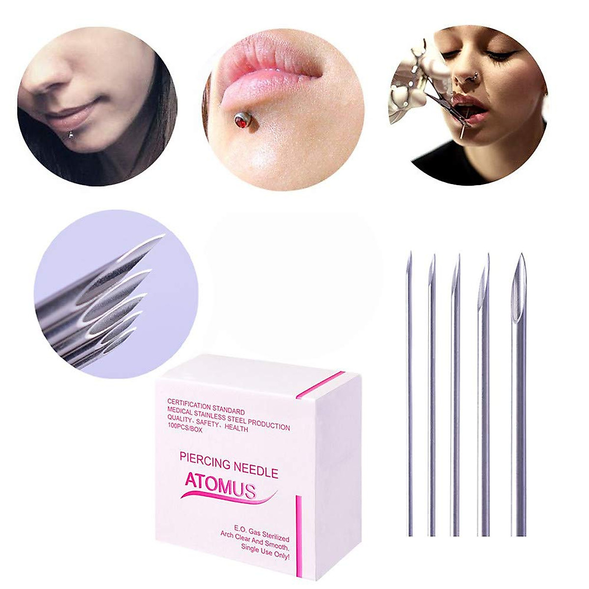 Saline Water Wipes Body 14G 18G 12G Piercing 100PCS 20G Mix Needle 16G accessories through The Wormhole All Seasons