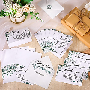 Marspark 25 Pack Thank You Sympathy Cards Funeral Thank You Cards with Envelopes and Message Memorial Card with Sticker Bereavement Card for Family Friends Loved Ones Celebration of Life (Leaves)