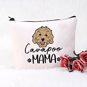 POFULL Cavapoo Dog Mum Gift Pet Gift for Women Cavapoo Gifts Cavapoo Dog Lovers Gift (Cavapoo MAMA bag)