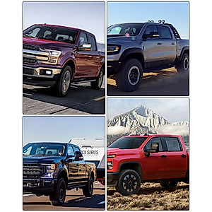 ECCPP Tow Mirrors Towing Mirrors Compatible with 2004-2014 for Ford for F150 1997-1999 for Ford for F-250 with Left Right Side Power Control Heat Turn Signal Puddle Light with Chrome Housing