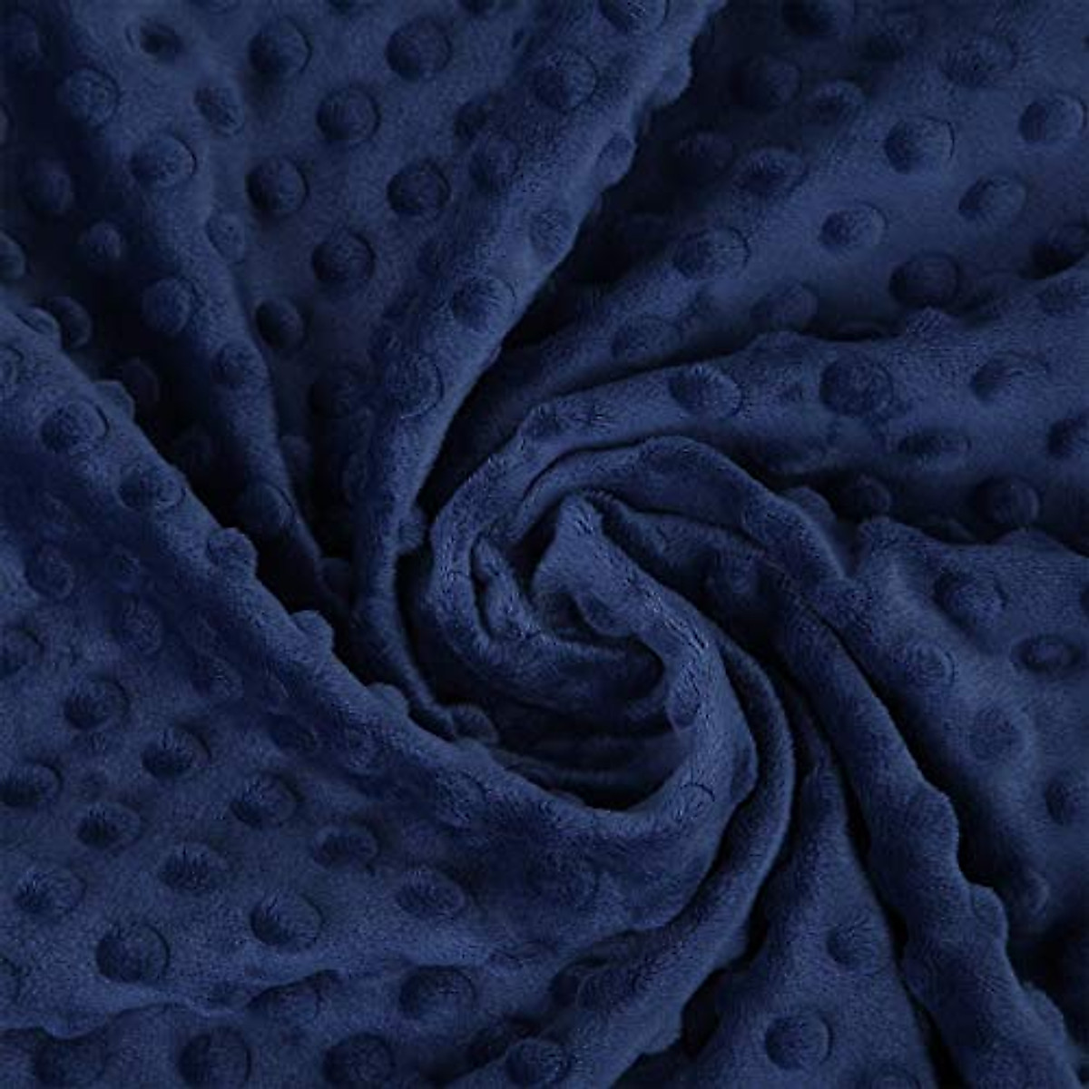 Pro Goleem Baby Soft Minky Dot Blanket with Silky Satin Backing Baby Gifts for Boys and Girls (Navy Blue, 30’’ x 40’’)