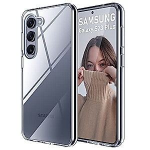 Bokoo Crystal Clear Samsung Galaxy S23 Plus Case.Soft Slim Fit Transparent Plastic TPU Protective Silicone Cover Phone Cases for Samsung Galaxy S23 Plus [Slim Thin & Comfort Grip] [Shockproof]