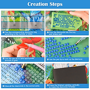 MXJSUA Diamond Art Painting Kits for Adults, Diamond Art Kits Adults Beginner Diamond Art Painting Animal Dog, Diamond Art Painting Kit for Adults Home Wall Decor 12x16 Inch Dalmatian Dog