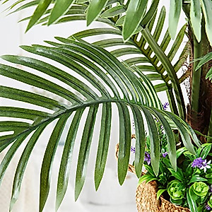 MOSADE Artificial Palm Tree 37”Fake Potted Areca Palm Plant with Handmade Seagrass Basket, Perfect Faux Tree Home Décor for Indoor Outdoor Office Porch Balcony Bedroom Bathroom Gift