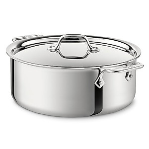 All-Clad Stainless Steel Stockpot Cookware, 8-Quart, Silver