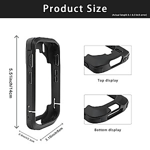 TC20 Protective Bumper Case for Zebra TC20 TC200J TC25 Full Touch Barcode Scanner Mobile Computer, Rugged TPU Rubber Cover Fall-resistant, for Devices without Keyboards