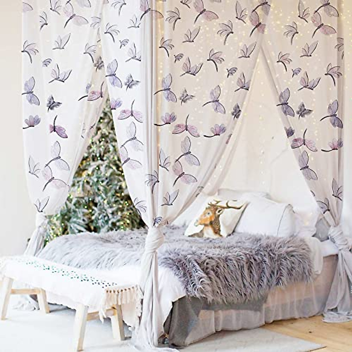 PAGOW Embroideries Tulle Mesh Sequined Fireflies Lace Fabric for Lady Dresses Costume for Table Cloth DIY Crafts Curtain Home Vintage Decor (Grey)