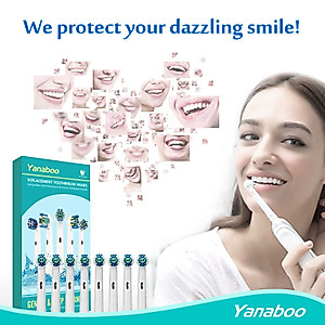 8 Pack Replacement Toothbrush Heads Compatible Brush Heads for Most Braun Oral-B Vitality Professional Care Pro Smart Genius Electric Toothbrushes