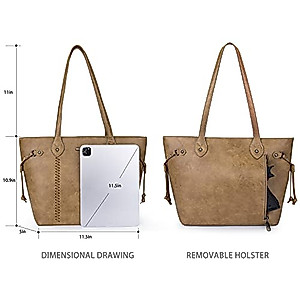 Montana West Large Tote Bags for Women Concealed Carry Purses Top-Handle Shoulder Bags,MWC-G097TN