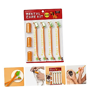 Hohopeti 1 Set Pet Toothbrush Pet Dental Brush Toothbrushes for Dogs Dog Dental Care Kit Cat Toothbrush Cat Finger Toothbrush Cat Teeth Toothbrush Dog Toothbrush Pp Oral Care Clean