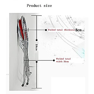 BSROZKI Portable Folding Stool for Women Men Folding 350lbs Cane Seat Chair Four-Foot Stable for Elders with PU Soft Back Support (1 Piece)